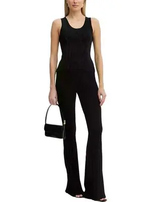 FRACOMINA Ribbed Tank Top - Black