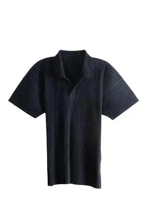 Issey Miyake Pleated T-shirt - Blue