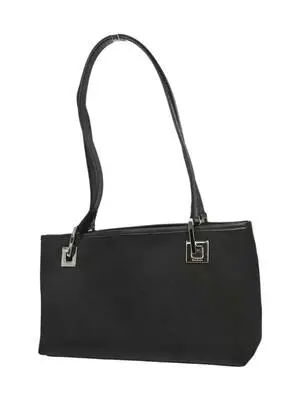 Gucci Satin Logo Plaque Tote Bag - Black