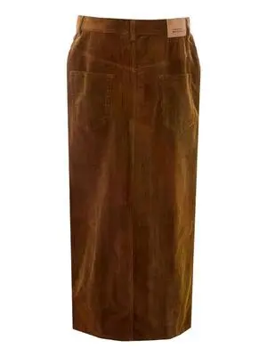 MARANT ETOILE Odalie Corduroy Maxi Skirt - Brown
