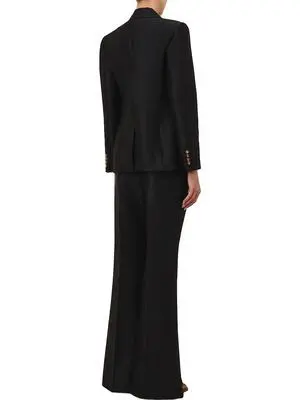 Zimmermann Valiant Wool Silk Flare Pant - Black