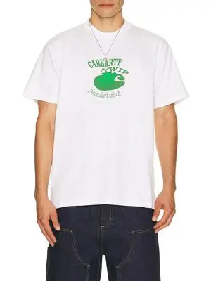 Carhartt Work In Progress Short Sleeve Dont Snitch Tee Shirt - White