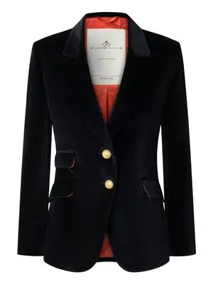 THE EXTREME COLLECTION Velvet Blazer Oliva - Black
