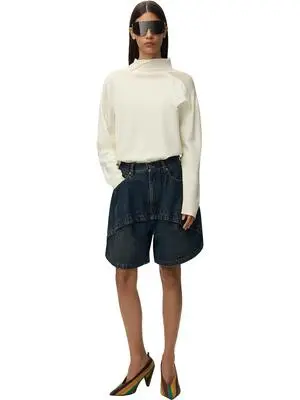 Loewe Asymmetrical Wool Sweater - White