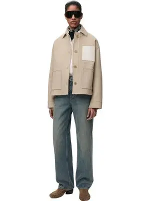 Loewe Wool And Cashmere Workwear Jacket - Beige/white