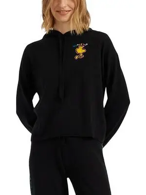 Chinti & Parker Wool-cashmere Snoopy Hoodie - Black