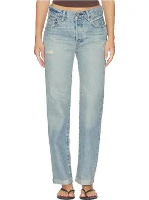 Moussy Vintage Copper Straight Leg Jeans - Light Blue