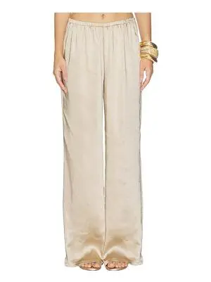 SNDYS. SNDYS Molly Wide Leg Metallic Pants Bronze