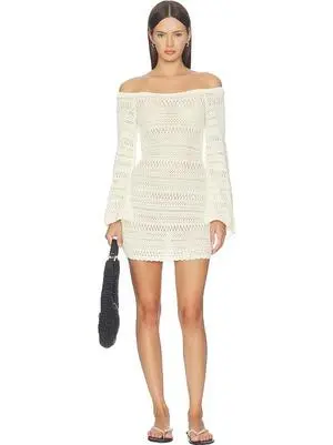 Devon Windsor Crocheted Off-the-shoulder Dress - Opal
