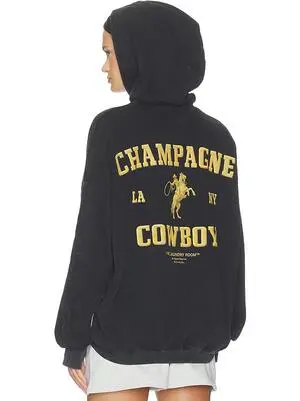 THE LAUNDRY ROOM Champagne Cowboy Hideout Hoodie - Black Snow
