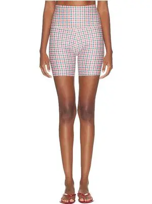 Beyond Yoga Softmark Keep Pace 5 Biker Short Sunwashed Gingham