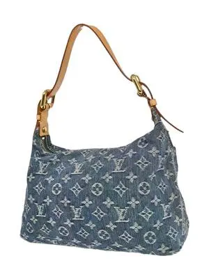 LOUIS VUITTON Monogram Denim Baggy Shoulder Bag - Blue