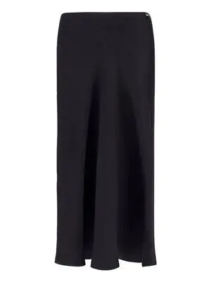 Herno Satin Midi Skirt - Black