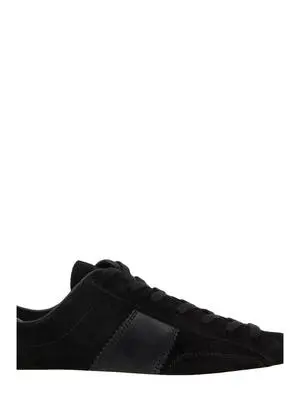 TOM FORD Suede Leather-panel Sneakers - Black