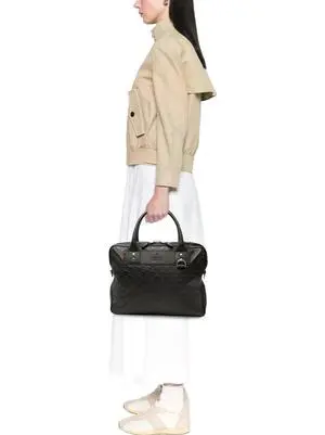 Gucci Embossed Leather Business Bag - Black