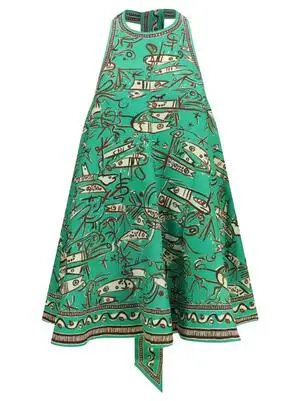 ALEMAIS Fish Sticks Mini Dress - Green