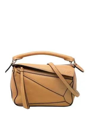 Loewe Mini Calfskin Puzzle Satchel - Brown