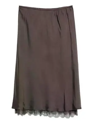 VINCE Vince Lace-Trim Midi Skirt