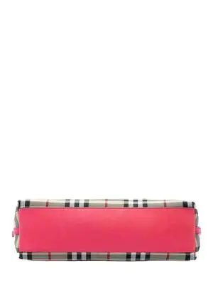 Burberry Haymarket Check Canvas Leah Crossbody Bag - Pink