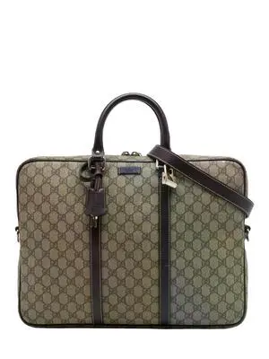 Gucci Gg Supreme Business Bag - Neutrals