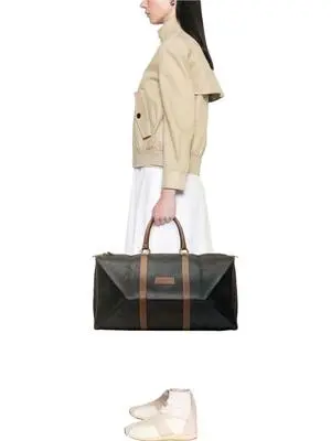 Dior 20th Century Honeycomb Coated Canvas Travel Bag - Black