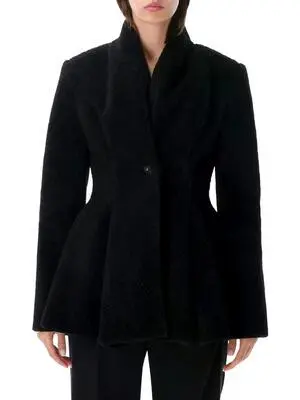 STELLA MCCARTNEY Stella McCartney Black Fleece Flared Jacket