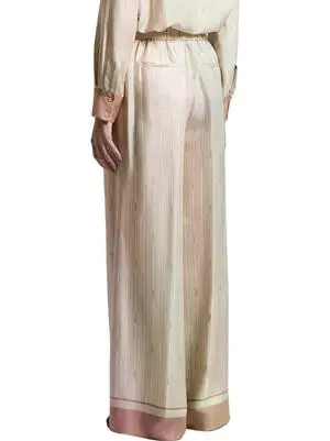 Peserico Striped Palazzo Pants - Neutrals