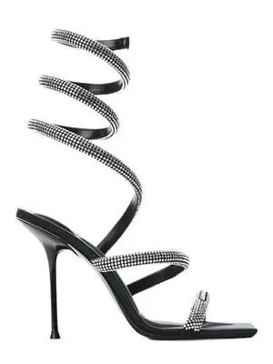 Alexander Wang Julie Crystal-coil Sandals - Silver
