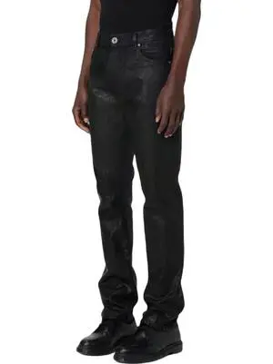 VICTORY GATE Coated Slim-fit Jeans - Black