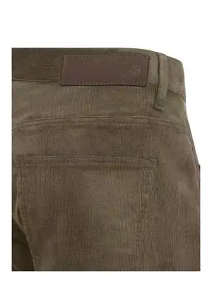 Giorgio Armani Cotton Corduroy Straight-leg Trousers - Green