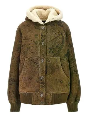 ETRO ETRO Paisley-Motif Shearling-Lined Jacket