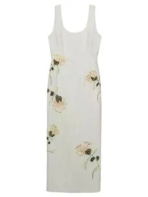 SIMKHAI Simkhai Lilibeth Floral Jacquard Midi Dress