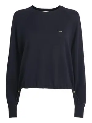 Sandro Wool-blend Logo Sweater - Blue