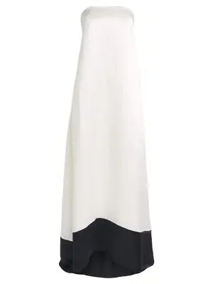 ABADIA Strapless Diana Maxi Dress - White