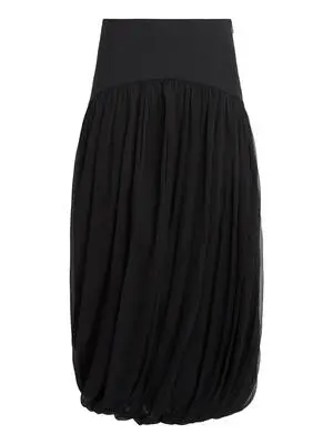 ABADIA Twisted Suri Midi Skirt - Black