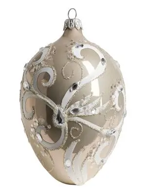 Harrods Embellished Egg Tree Decoration - Silver