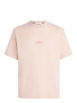 Stone Island Organic Cotton Logo T-shirt - Pink