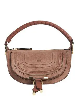 Chloé Mini Suede Marcie Shoulder Bag - Brown