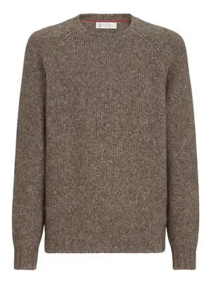 Brunello Cucinelli Cashmere Silk Blend Sweater - Brown