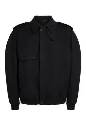 MAISON MARGIELA Cotton Twill Bomber Jacket - Black