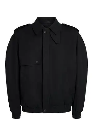 MAISON MARGIELA Cotton Twill Bomber Jacket - Black