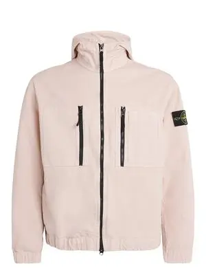 Stone Island Organic Cotton Ripstop Hooded Overshirt - Pink