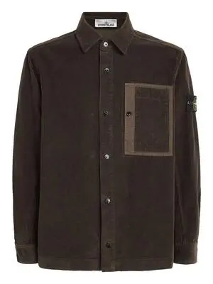 Stone Island Organic Corduroy Overshirt - Black