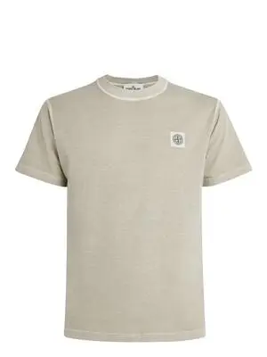 Stone Island Cotton Logo T-shirt - Beige