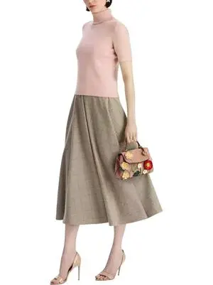 Oscar De La Renta Mini Poppy Floral-appliqué Suede Tote Bag - Pink