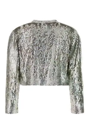 Dsquared2 Sequin-embellished Cropped Cardigan - Silver