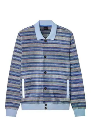 Paul Smith Striped Button-up Cardigan - Blue