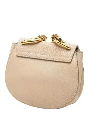 Chloé Chloé Drew Nano Grained Calfskin Crossbody Bag Brown