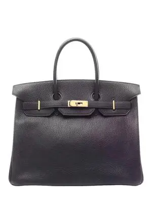 Hermès 1996 Ardennes Birkin Retourne 35 Handbag - Black