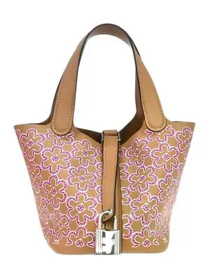 Hermès Micro Lucky Daisy Picotin Tote Bag - Neutrals